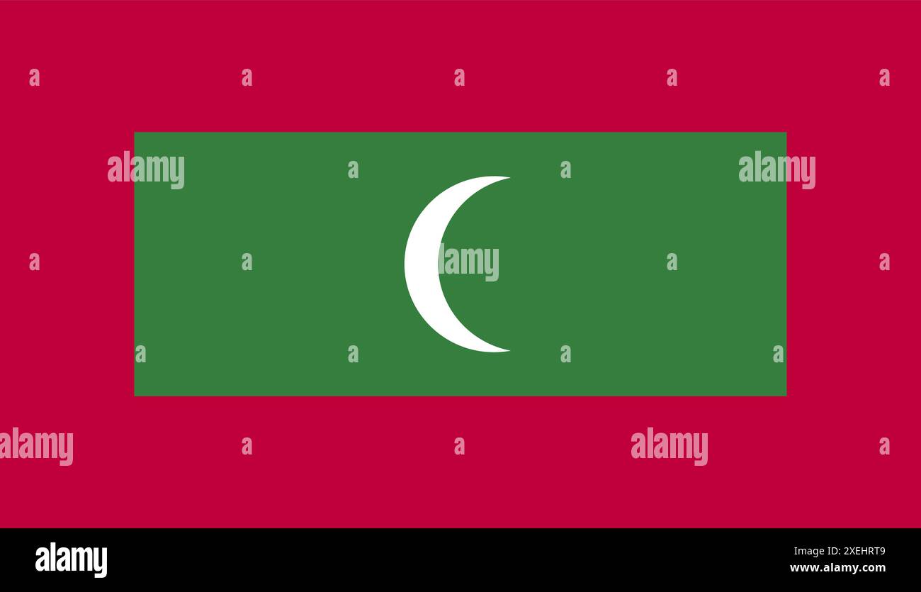 MALDIVES Flag vector illustration, official color, National flag ...