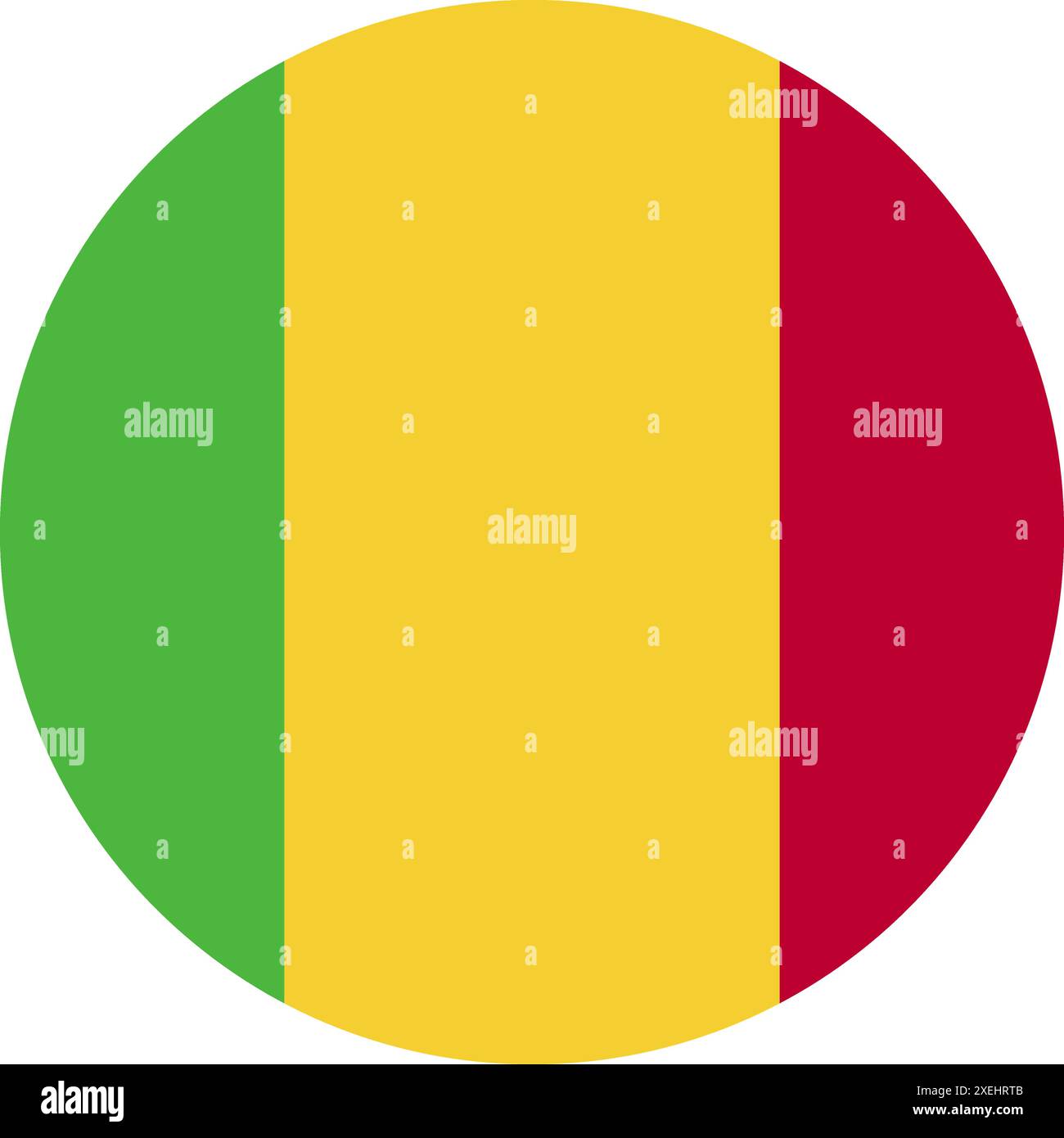 MALI Flag in circle vector illustration, official color, National flag ...