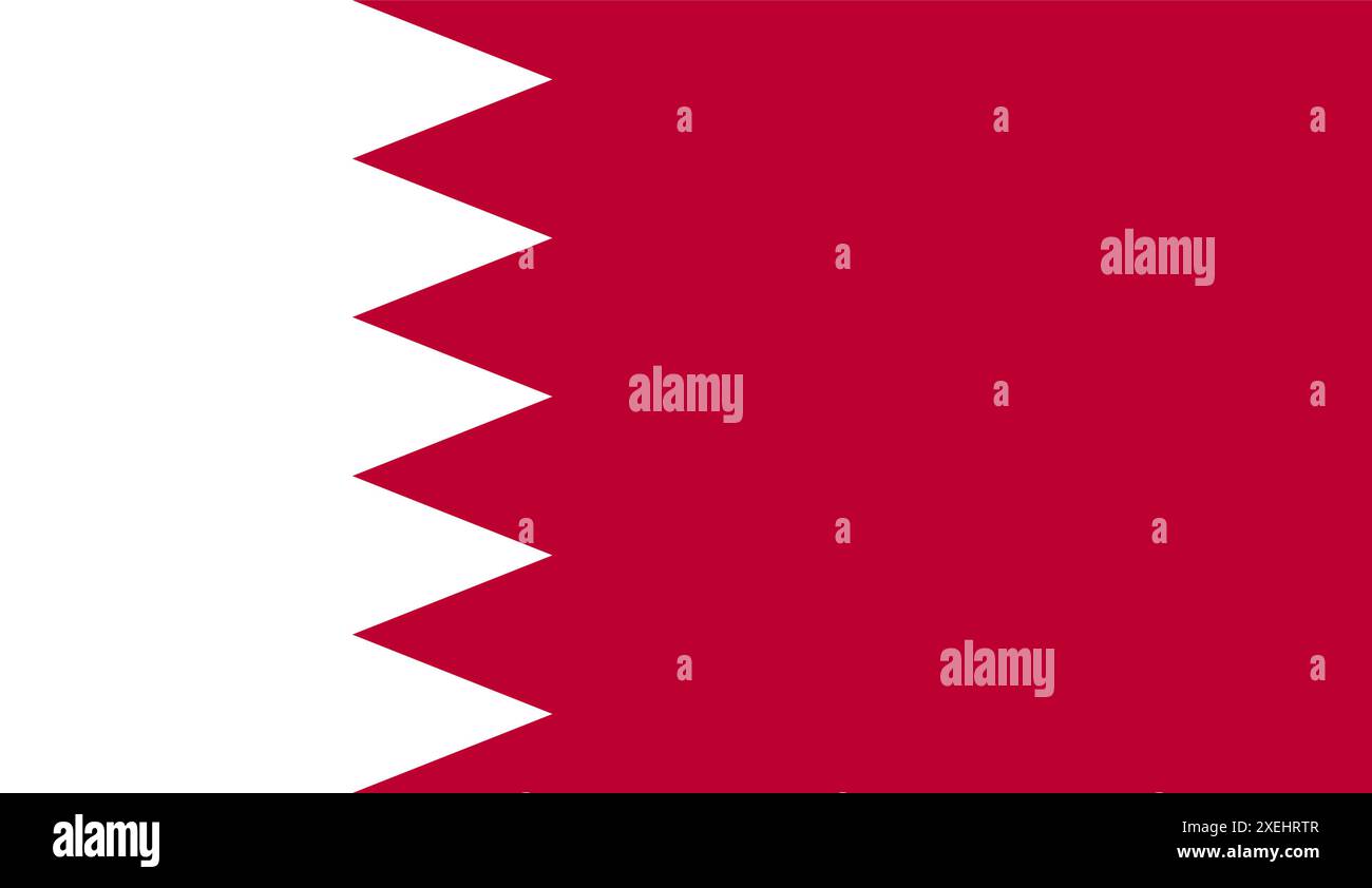 BAHRAIN Flag vector illustration, official color, National flag, symbol ...