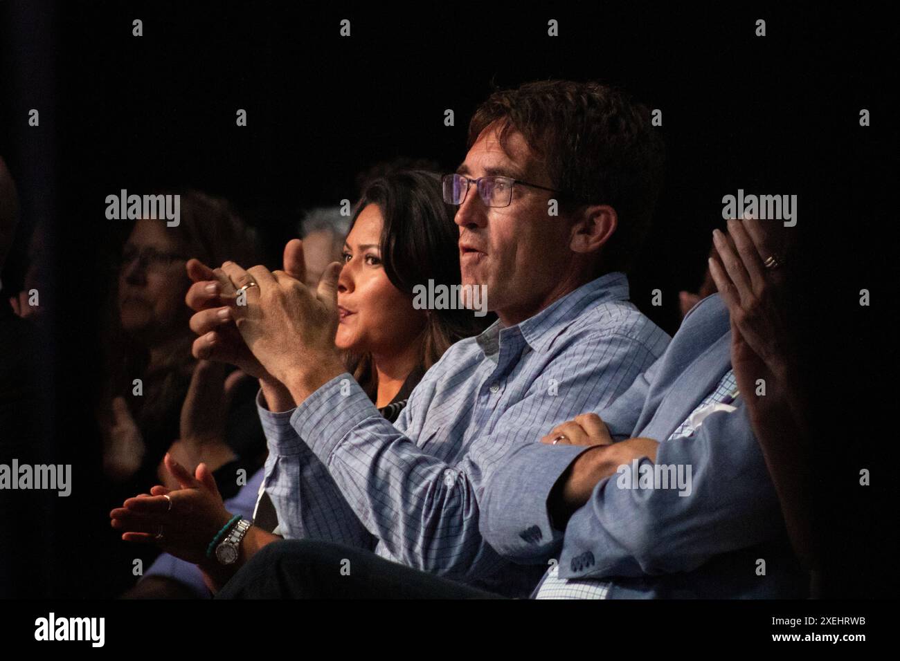 Los Angeles, USA. 27th June, 2024. Audience members applaud independent ...