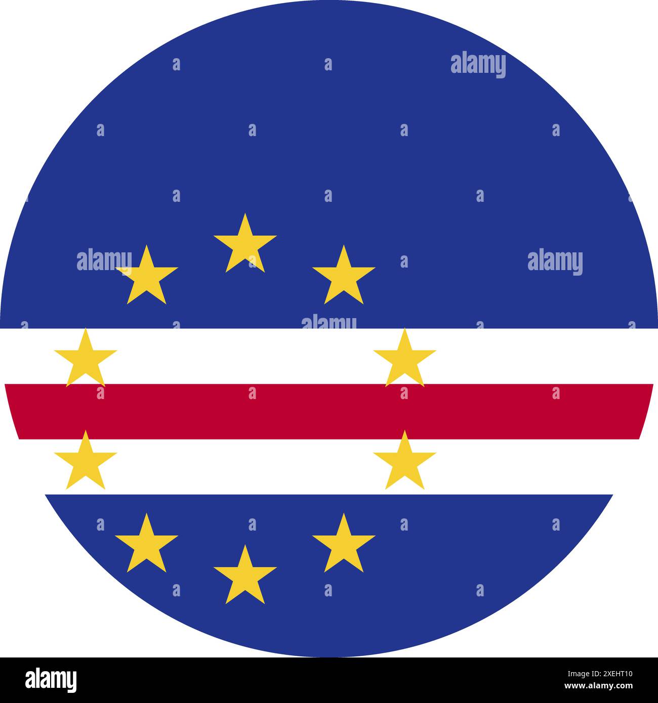 CAPE VERDE Flag in circle vector illustration, official color, National ...