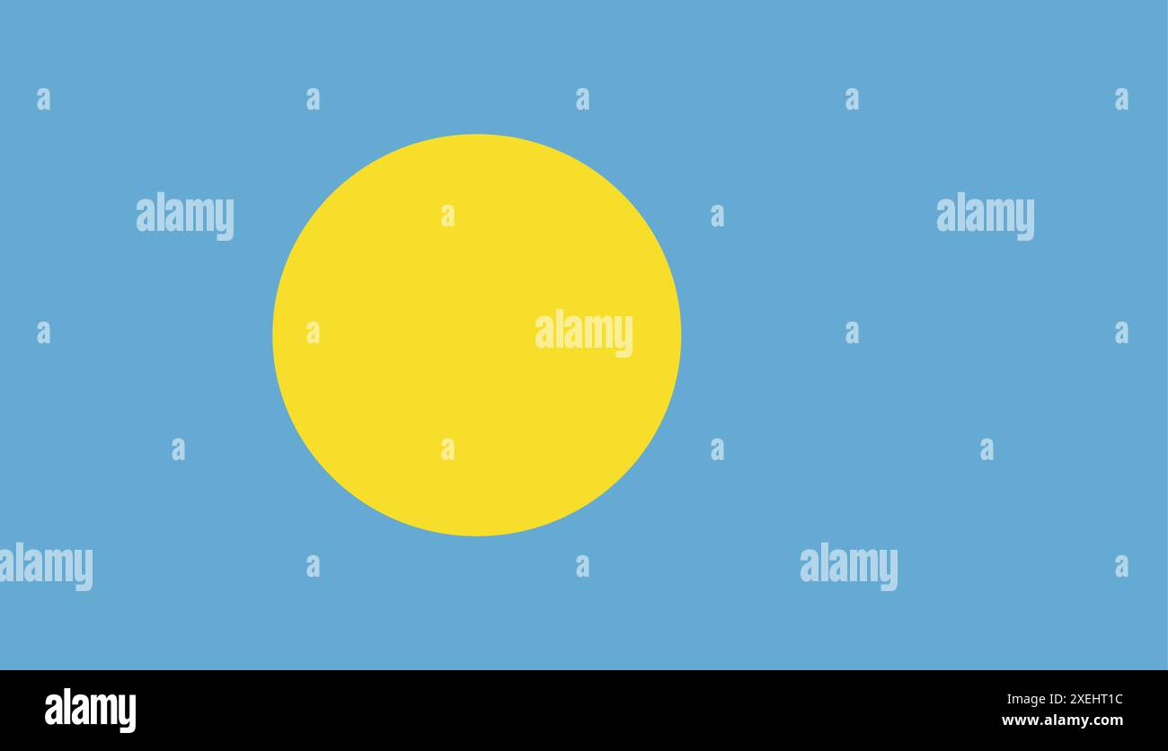 PALAU Flag vector illustration, official color, National flag, symbol ...