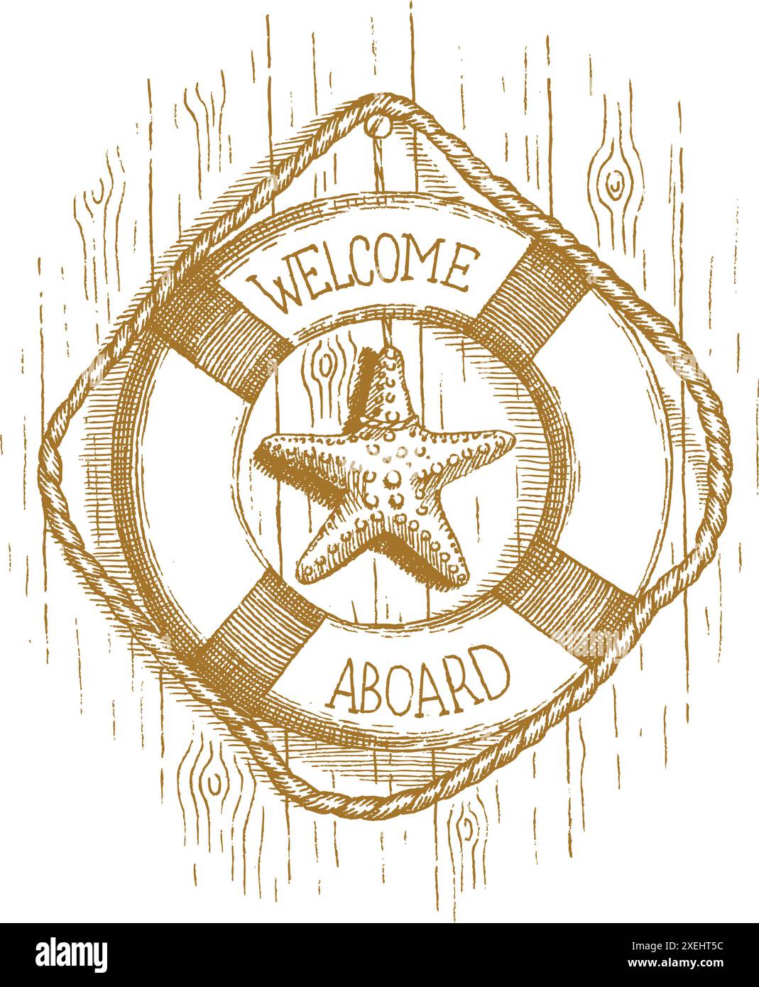 Lifebuoy on wooden background Stock Vector Images - Alamy