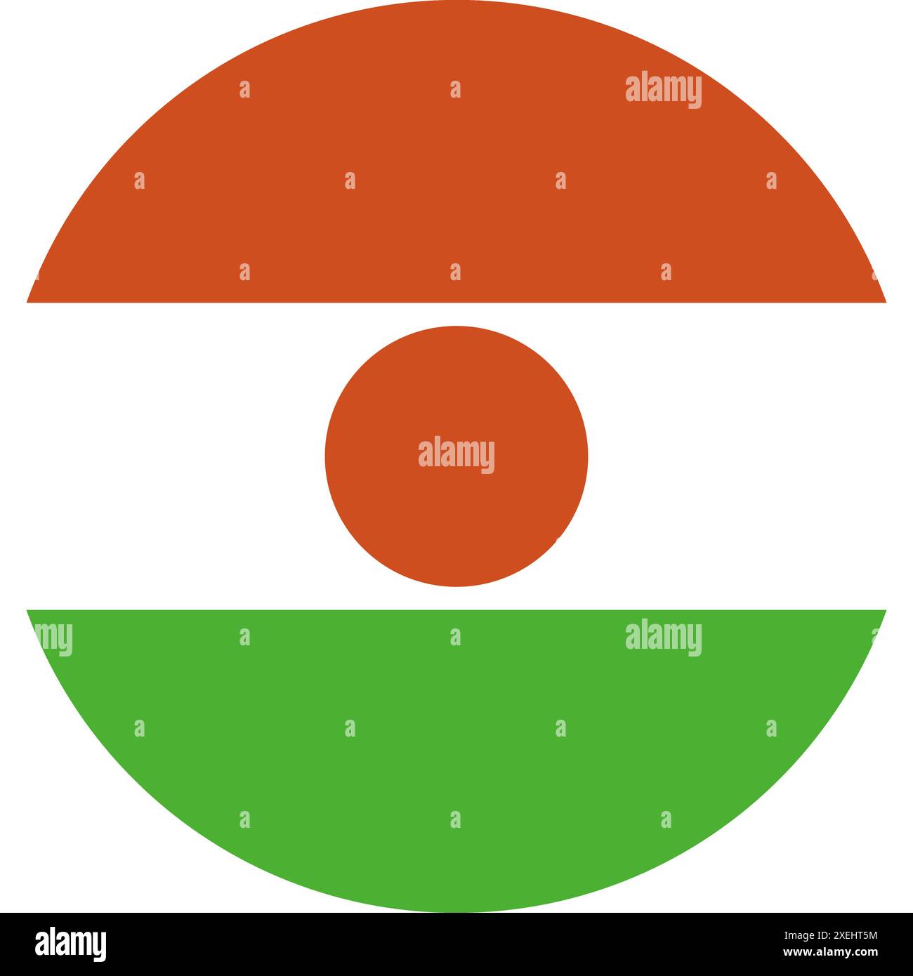 NIGER Flag in circle vector illustration, official color, National flag ...
