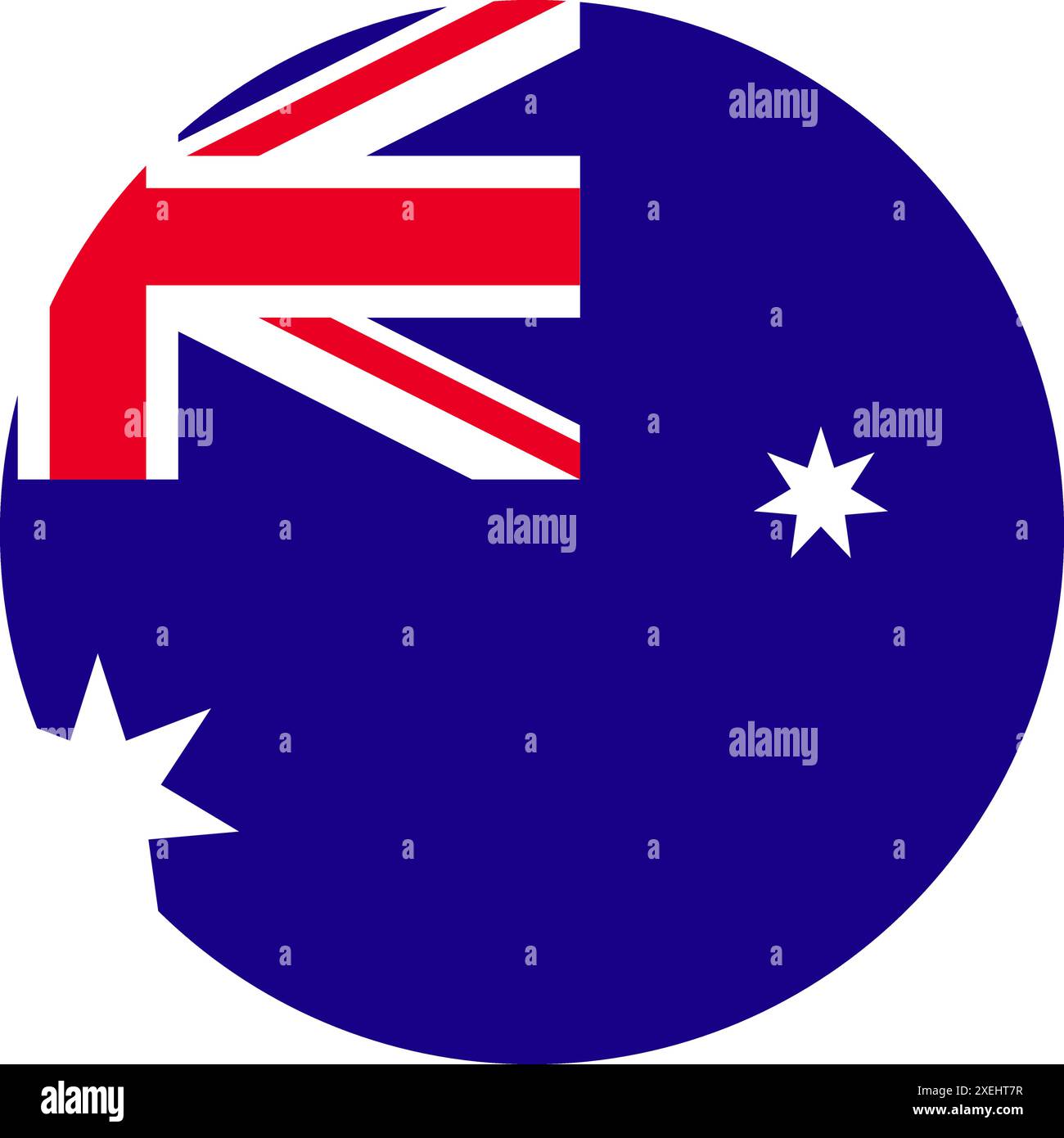 AUSTRALIA Flag in circle vector illustration, official color, National ...