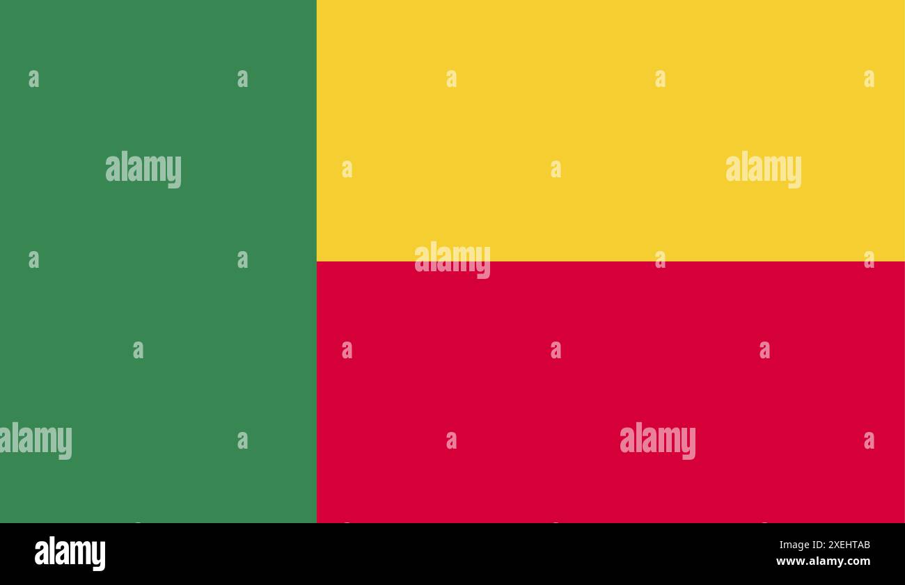 BENIN Flag vector illustration, official color, National flag, symbol ...
