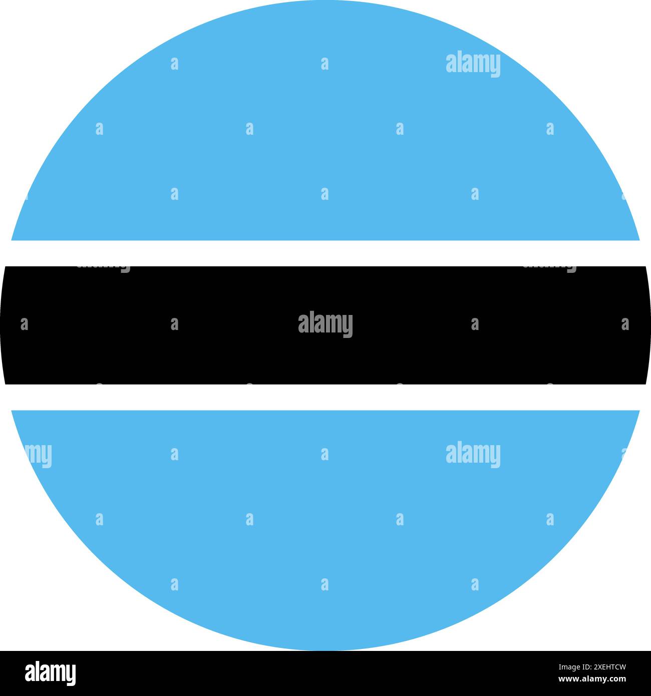 BOTSWANA Flag in circle vector illustration, official color, National ...