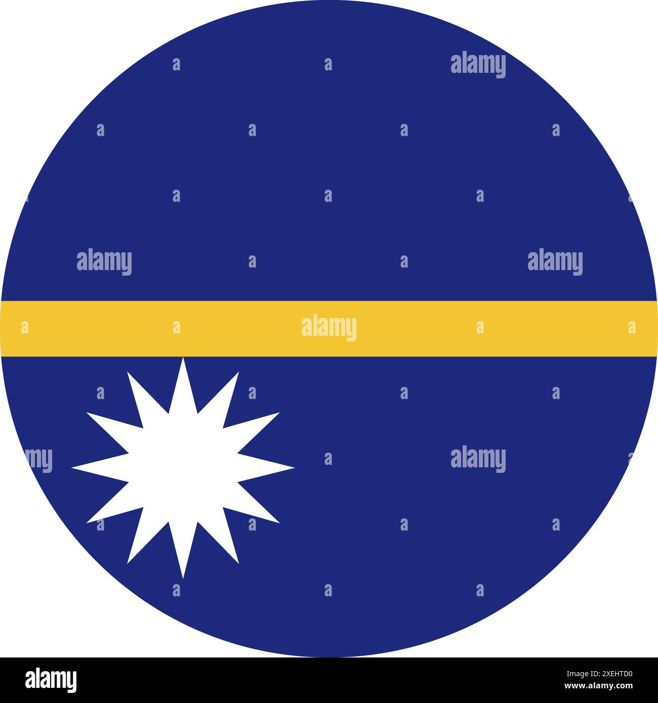NAURU Flag in circle vector illustration, official color, National flag ...