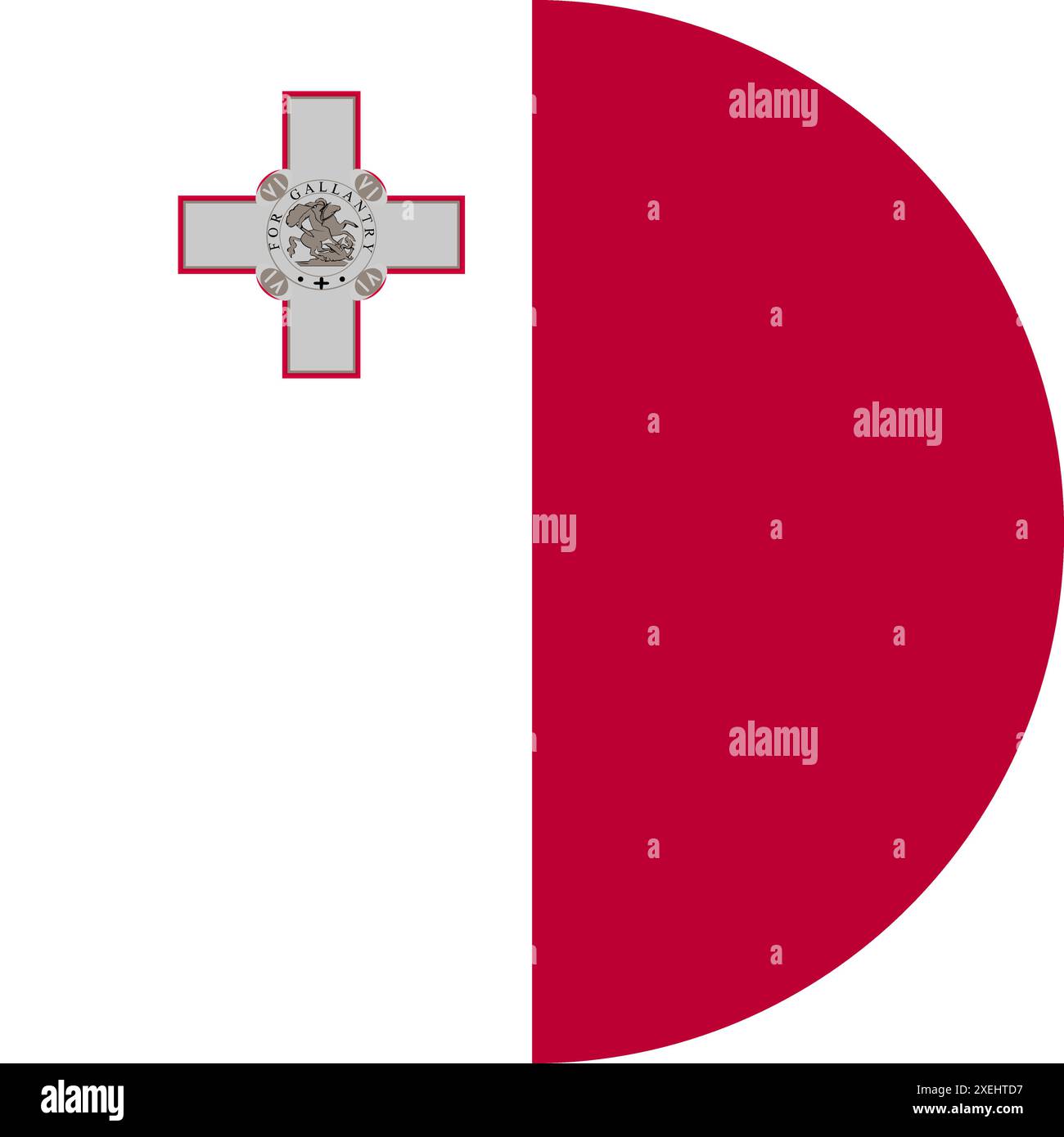 MALTA Flag in circle Converted vector illustration, official color ...
