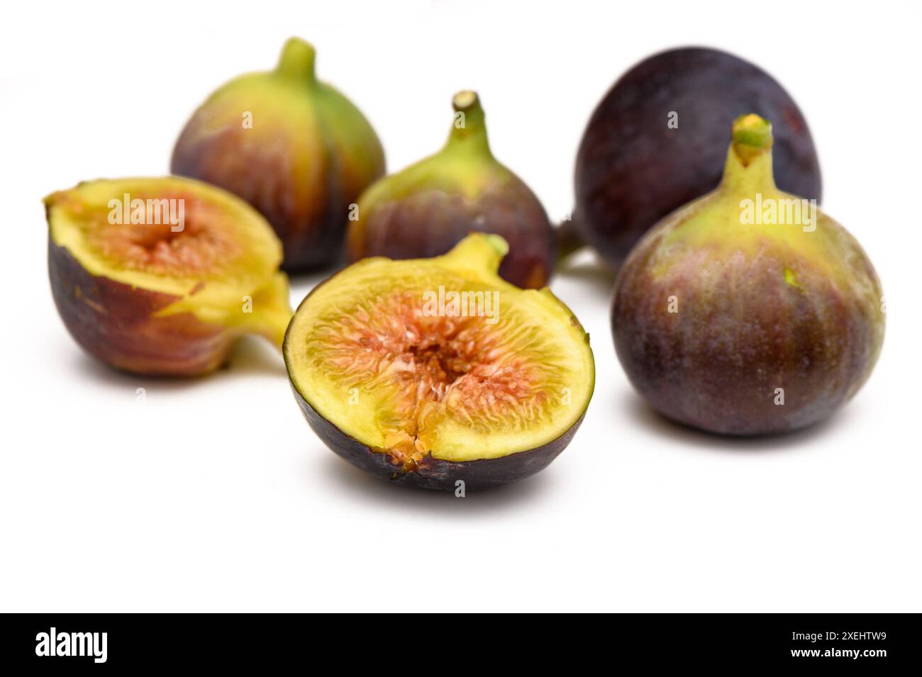 Fresh figs isolated on white background with clipping path, whole and ...