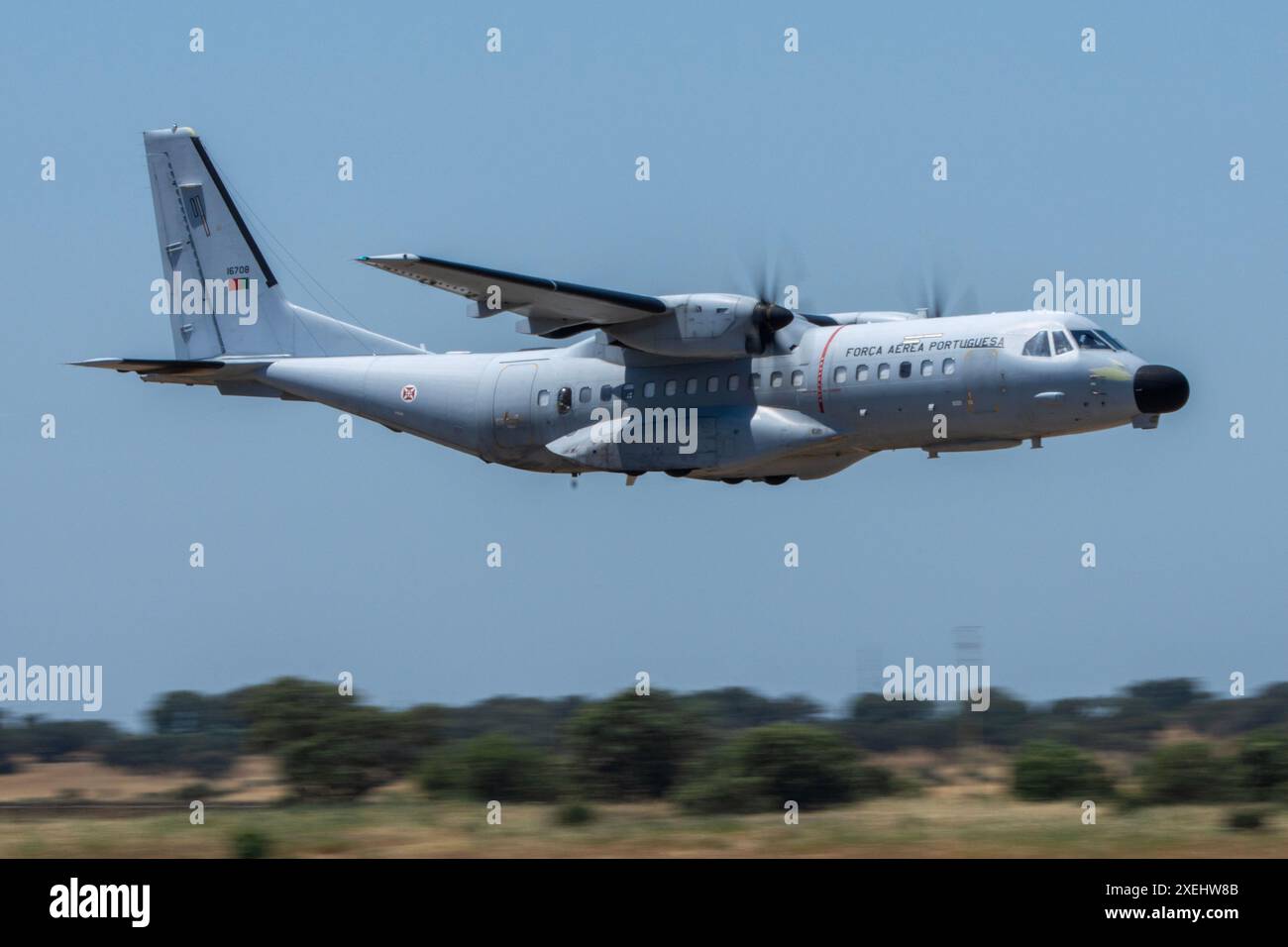 Airbus CN-295 transport plane of the Portuguese Air Force Stock Photo ...