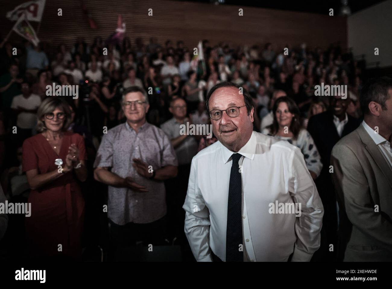 Former French president member of French left-wing Socialist Party (PS ...