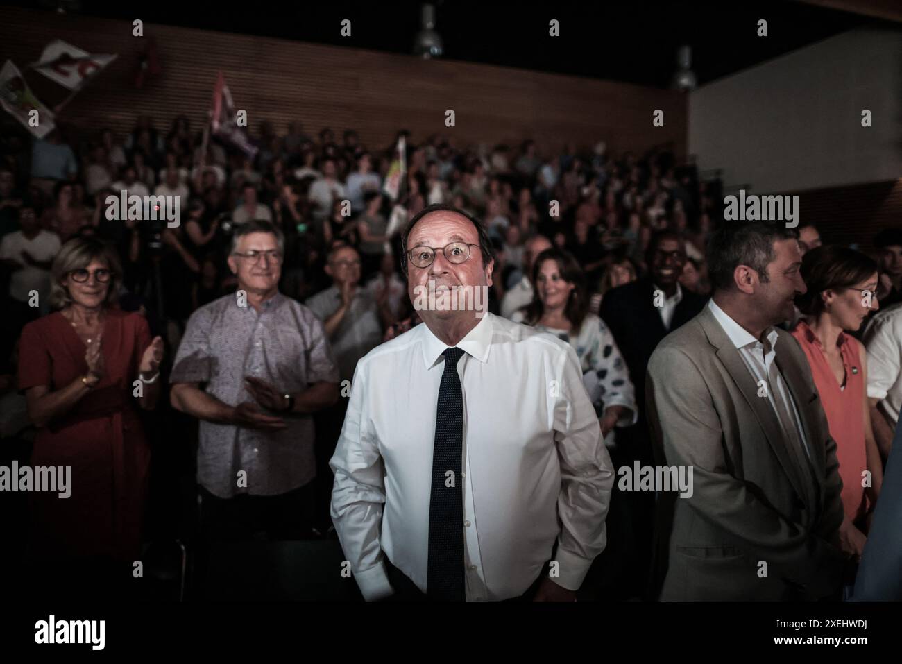 Former French president member of French left-wing Socialist Party (PS ...