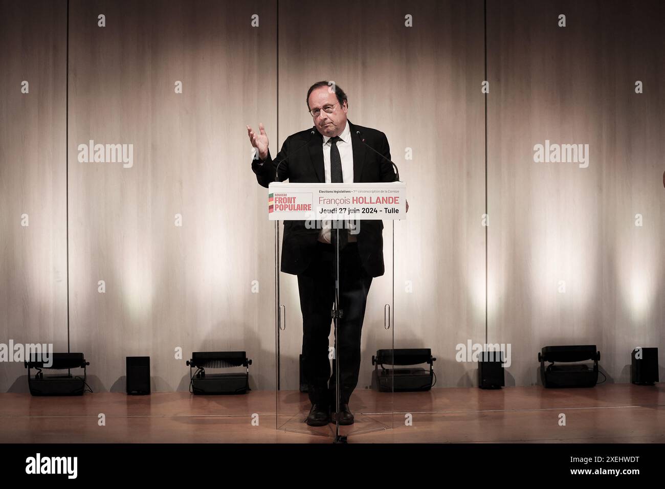 Former French president member of French left-wing Socialist Party (PS ...