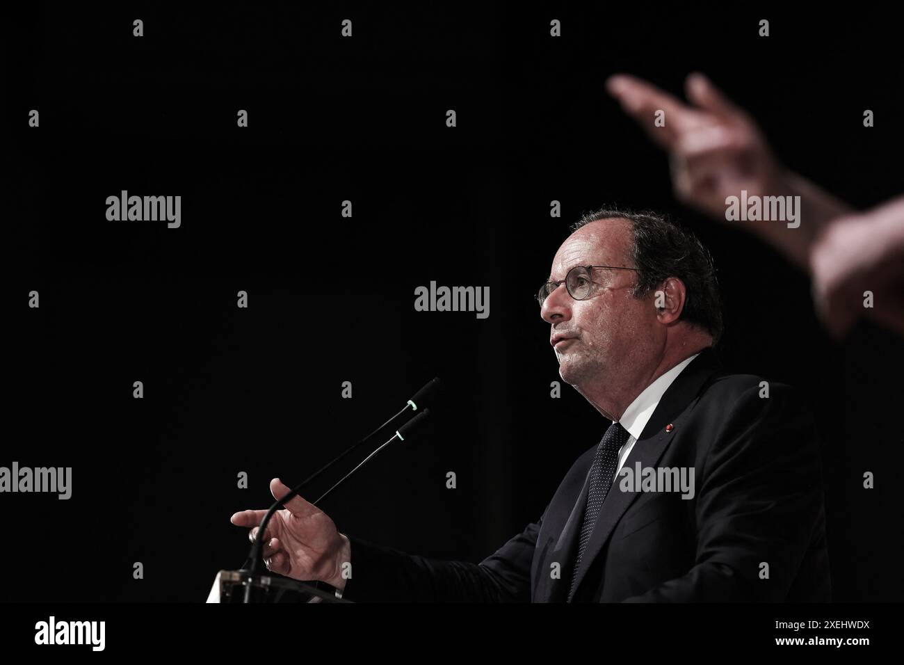 Former French president member of French left-wing Socialist Party (PS ...