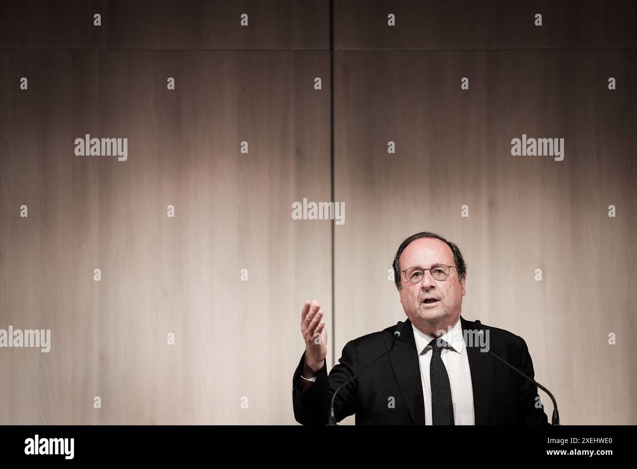 Former French president member of French left-wing Socialist Party (PS ...