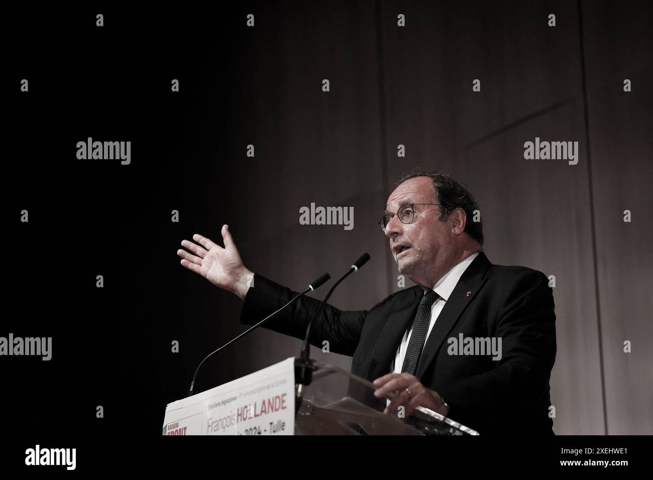 Former French president member of French left-wing Socialist Party (PS ...