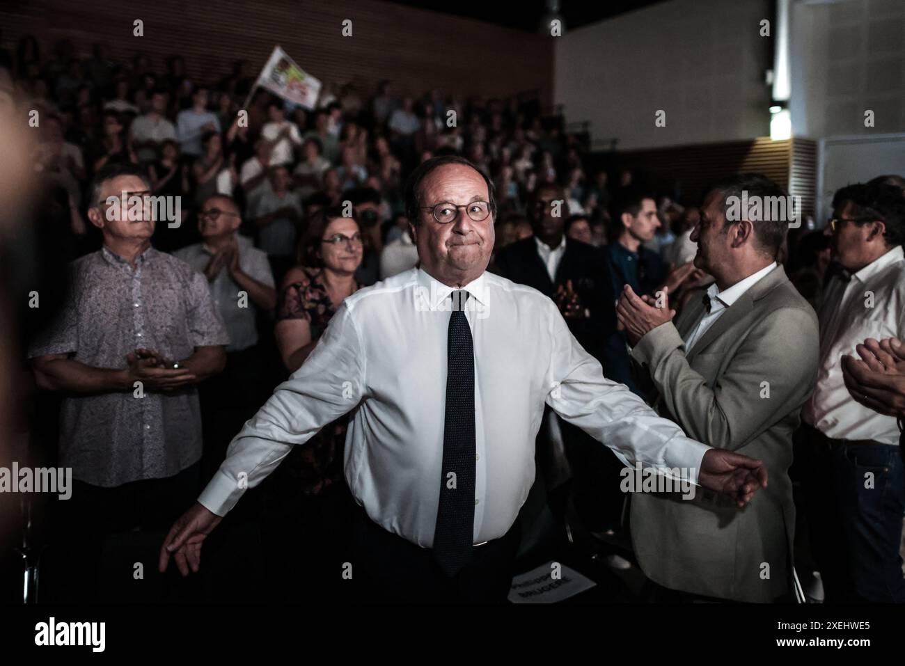 Former French president member of French left-wing Socialist Party (PS ...