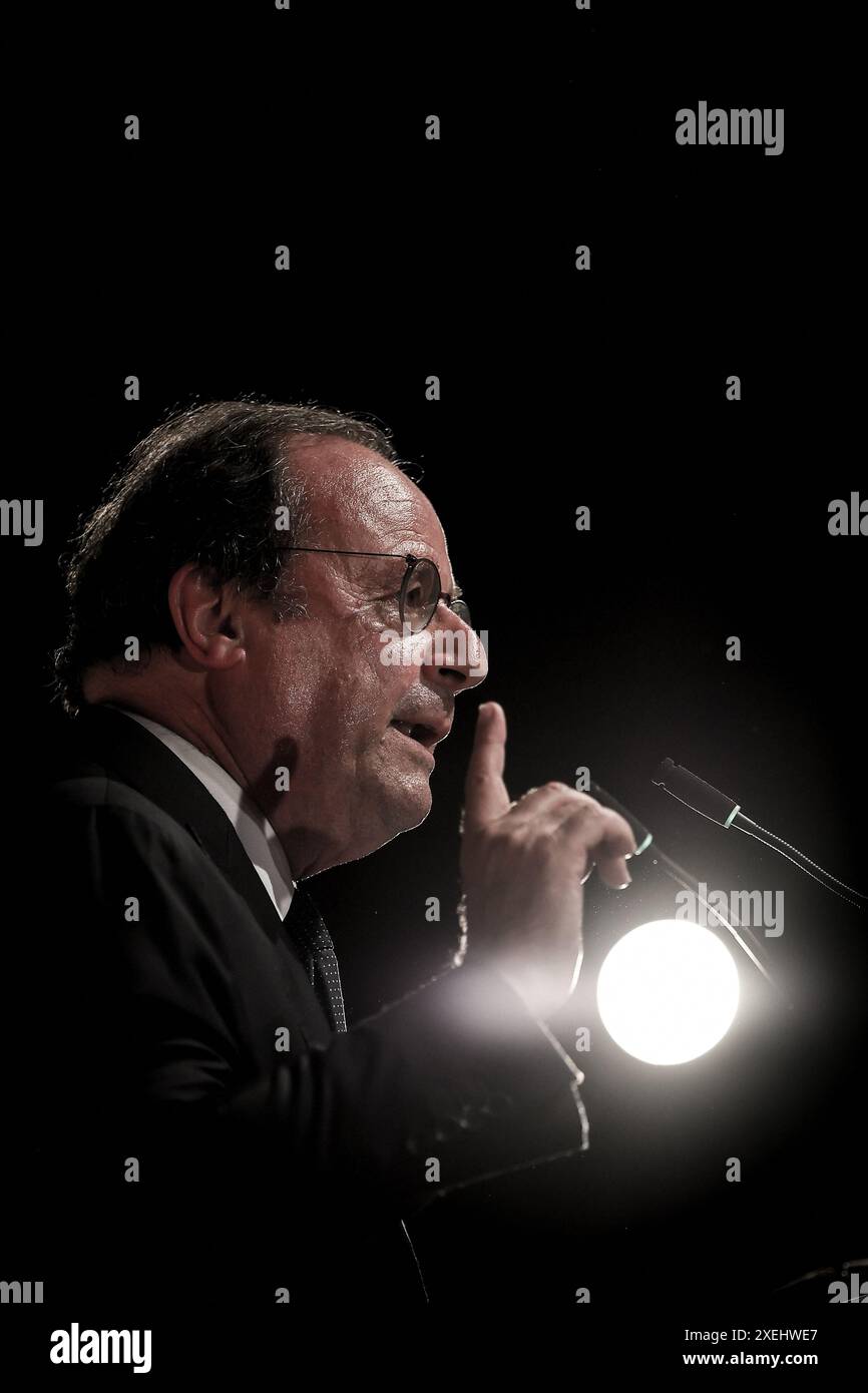 Former French president member of French left-wing Socialist Party (PS ...