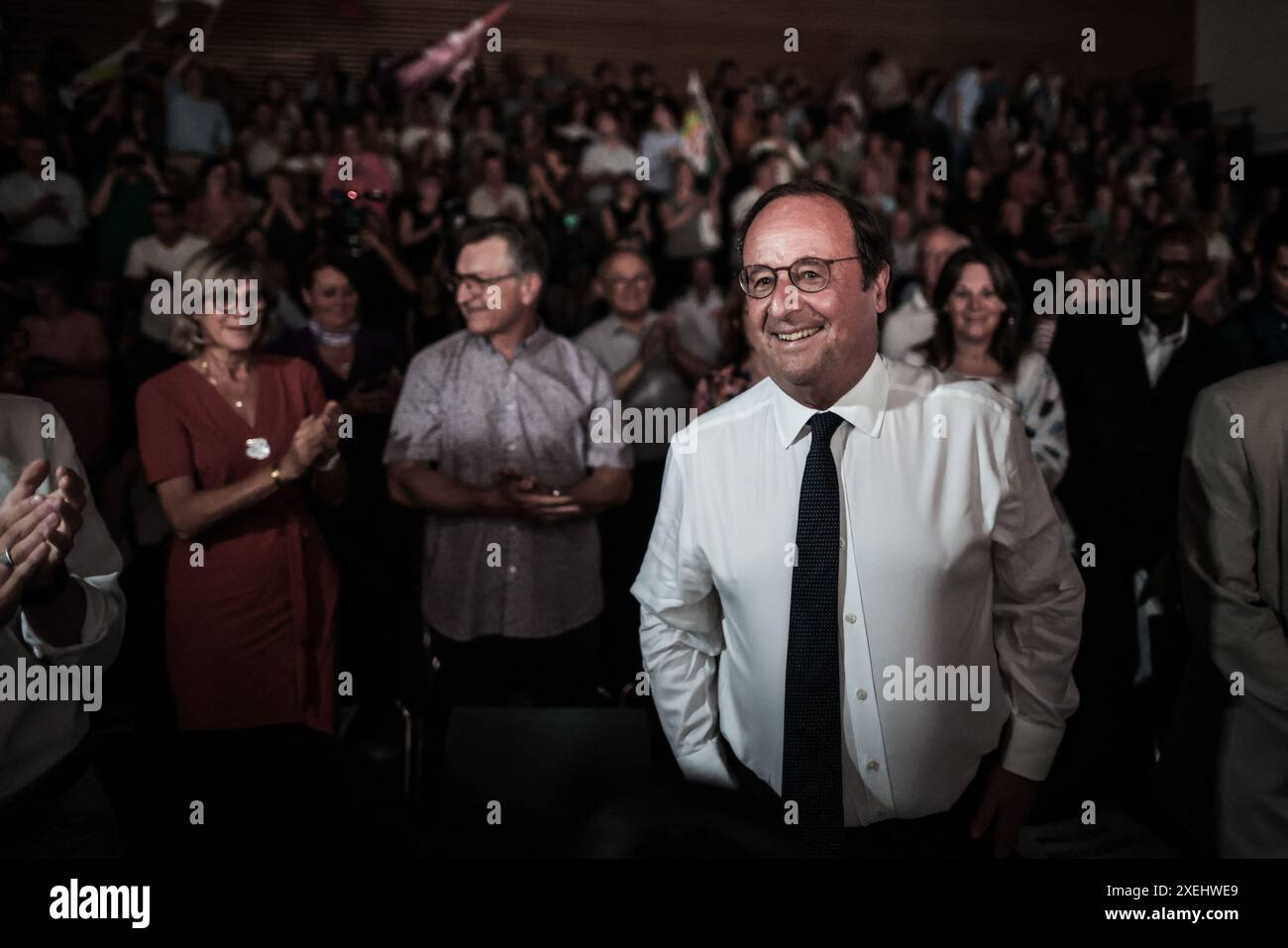 Former French president member of French left-wing Socialist Party (PS ...