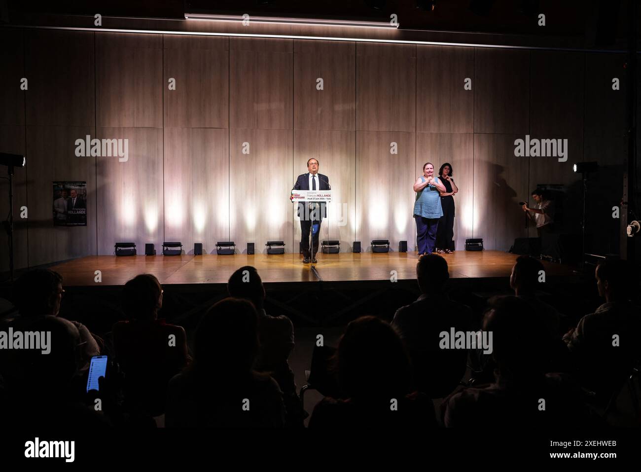 Former French president member of French left-wing Socialist Party (PS ...