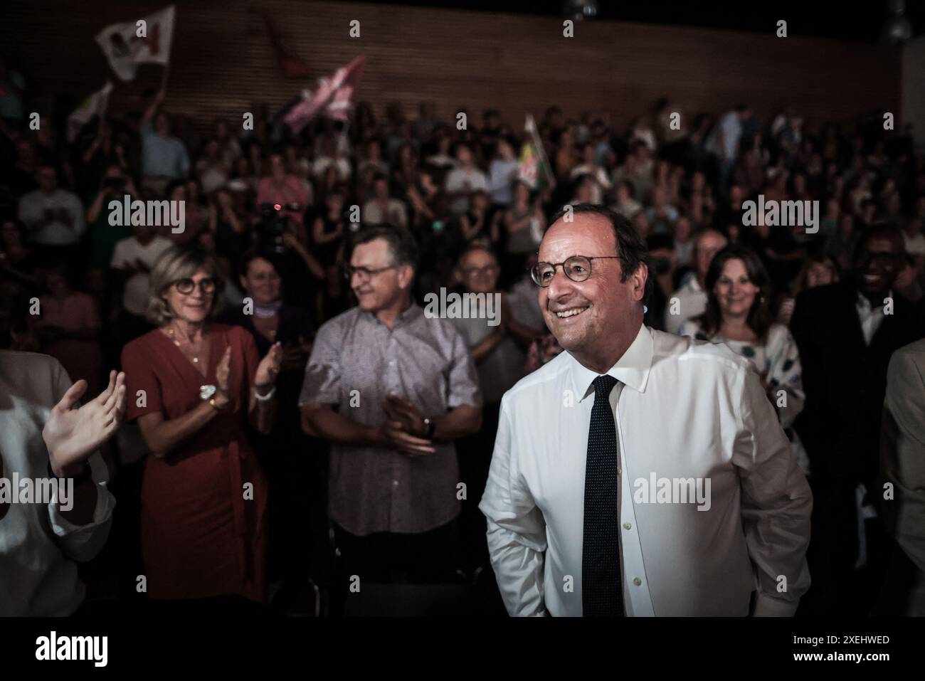 Former French president member of French left-wing Socialist Party (PS ...