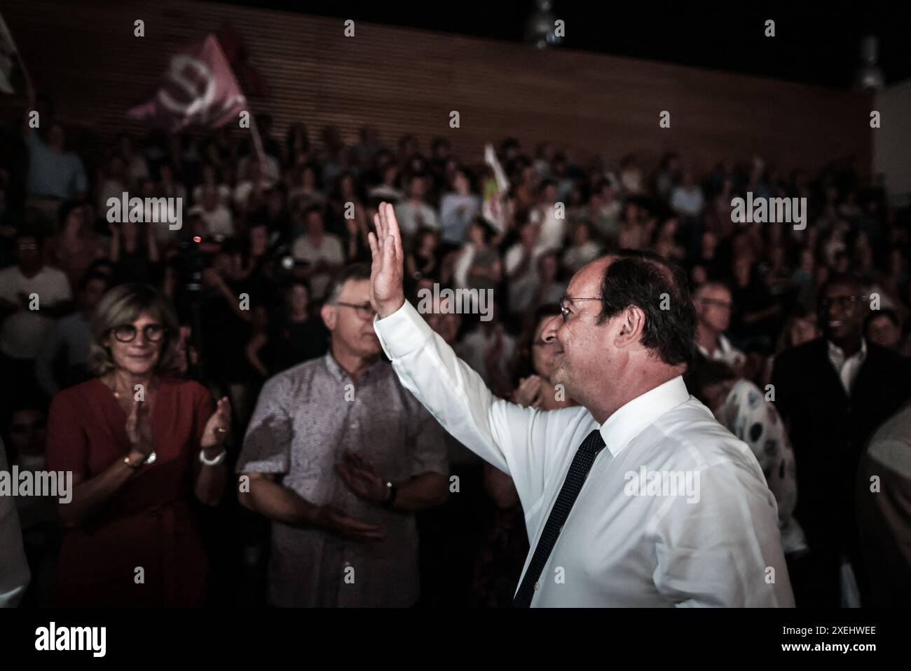 Former French president member of French left-wing Socialist Party (PS ...