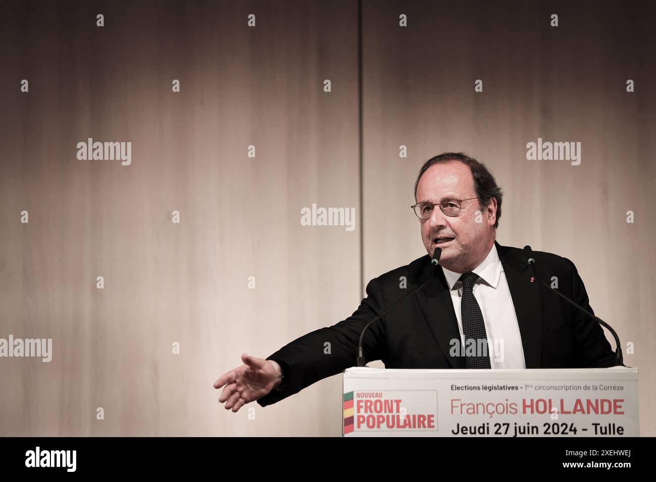 Former French president member of French left-wing Socialist Party (PS ...
