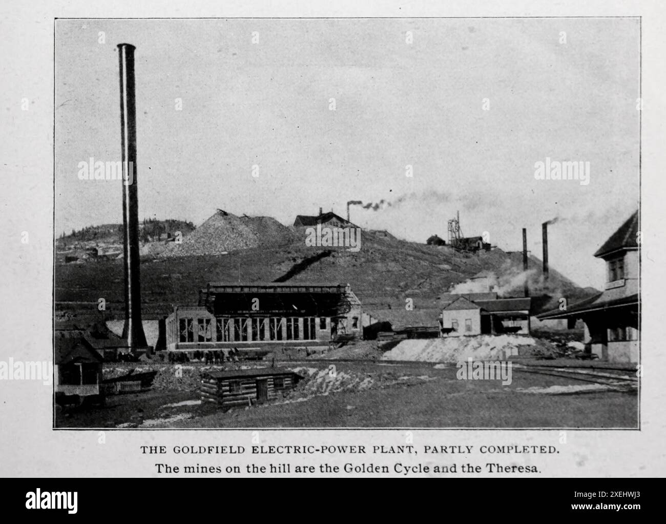 THE GOLDFIELD ELECTRIC-POWER PLANT, PARTLY COMPLETED. The mines on the ...