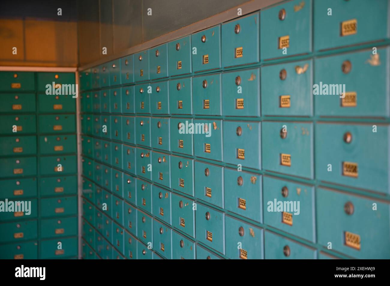 The post office building with mailboxes Stock Photo - Alamy