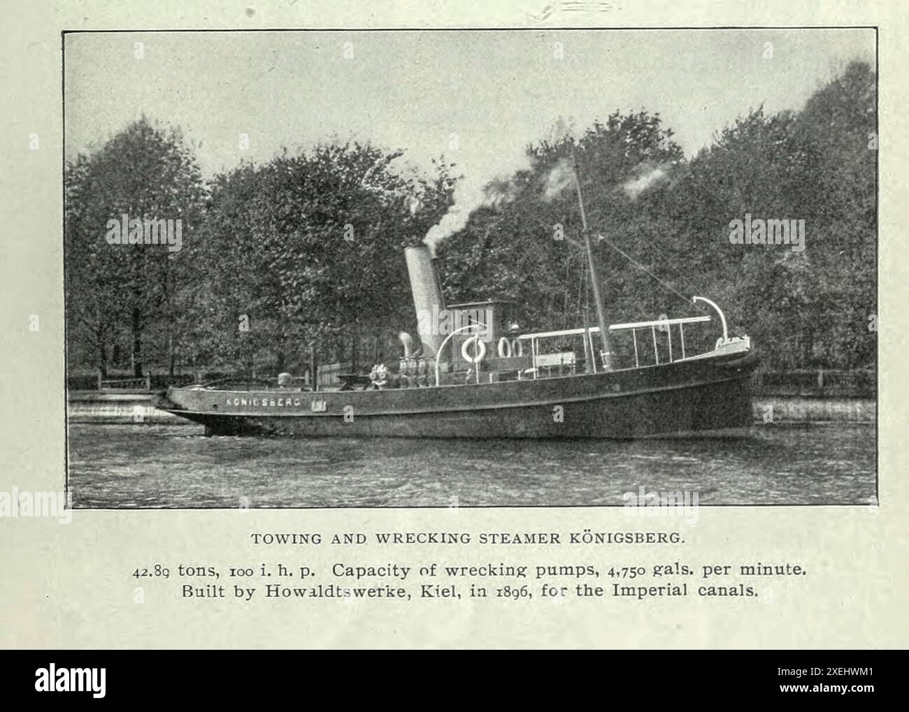 TOWING AND WRECKING STEAMER KONIGSBERG. 42.8 tons, 100 i. h. p ...