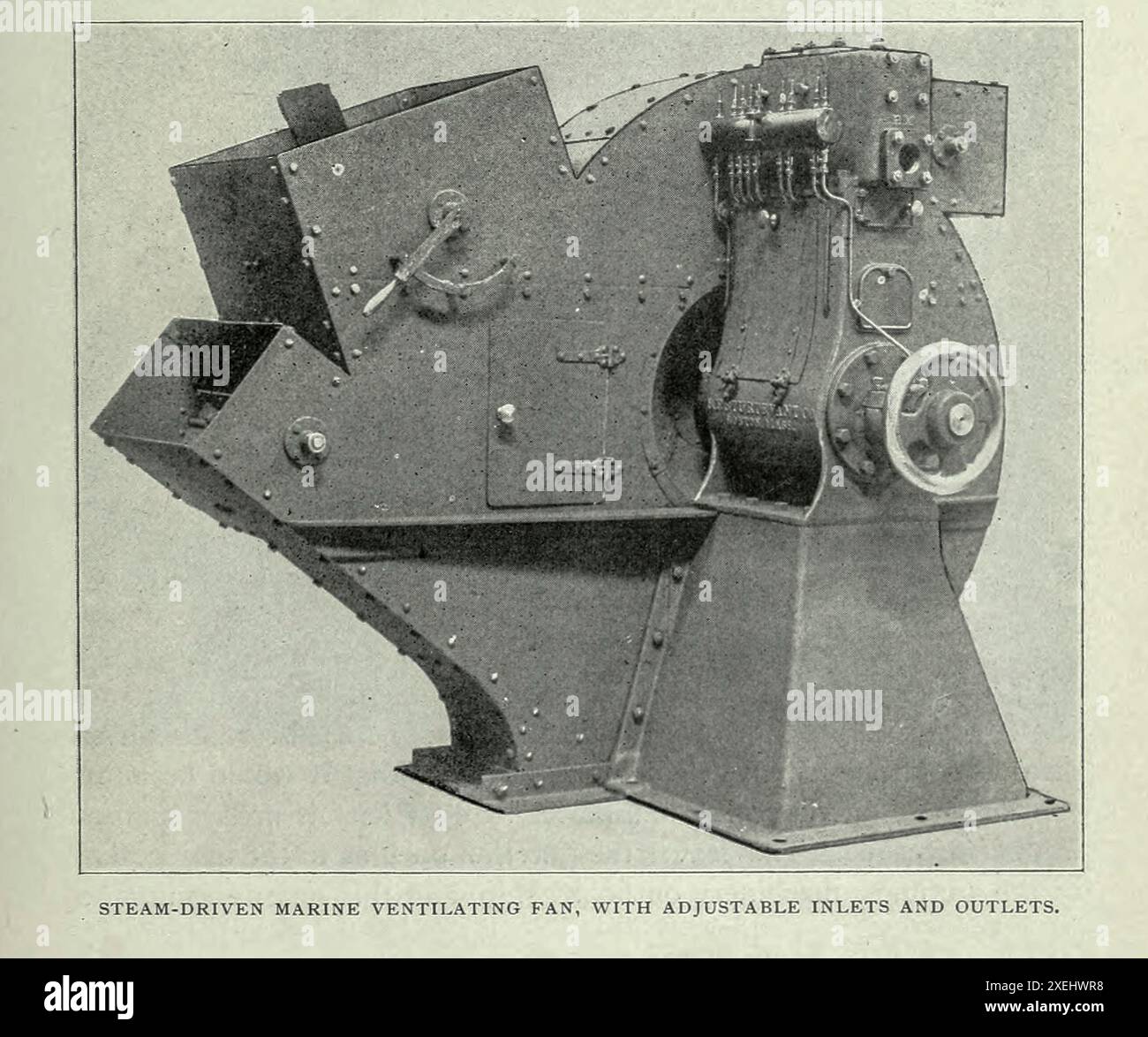 STEAM-DRIVEN MARINE VENTILATING FAN, WITH ADJUSTABLE INLETS AND OUTLETS ...