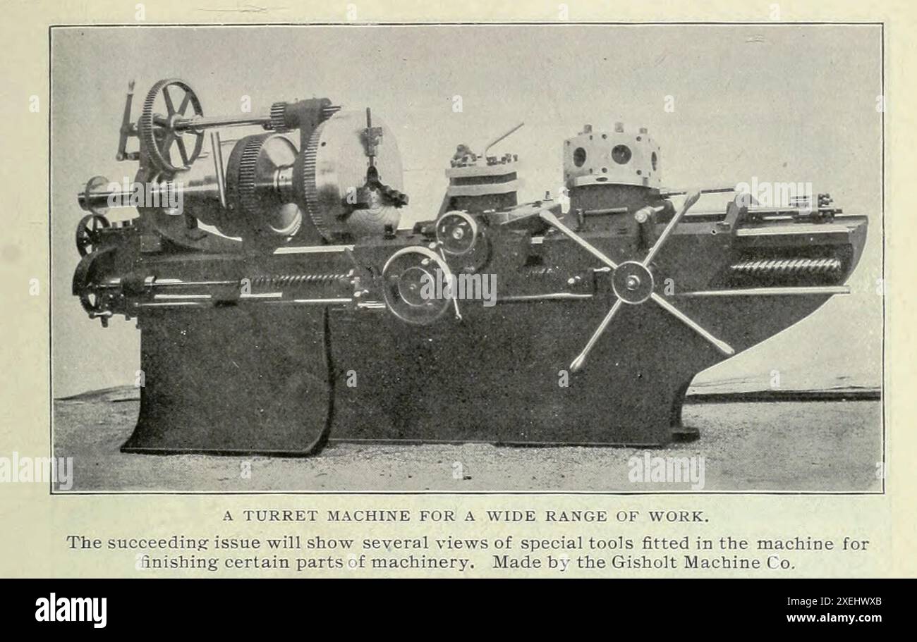 A TURRET MACHINE FOR A WIDE RANGE OF WORK. Made by the Gisholt Machine ...