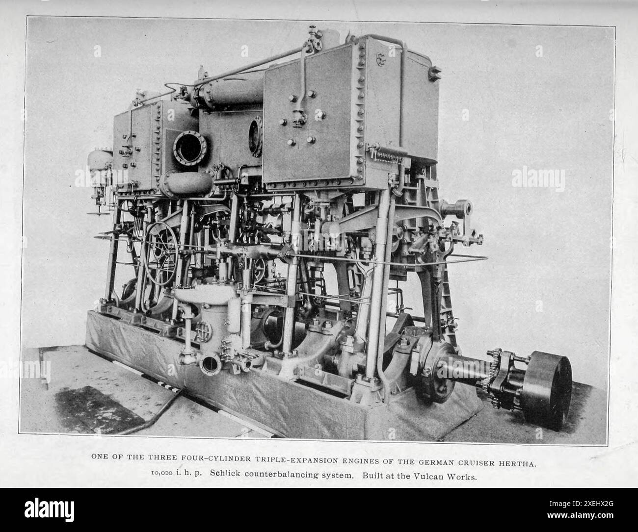 Four Cylinder triple expansion engine of the GERMAN CRUISER HERTHA ...