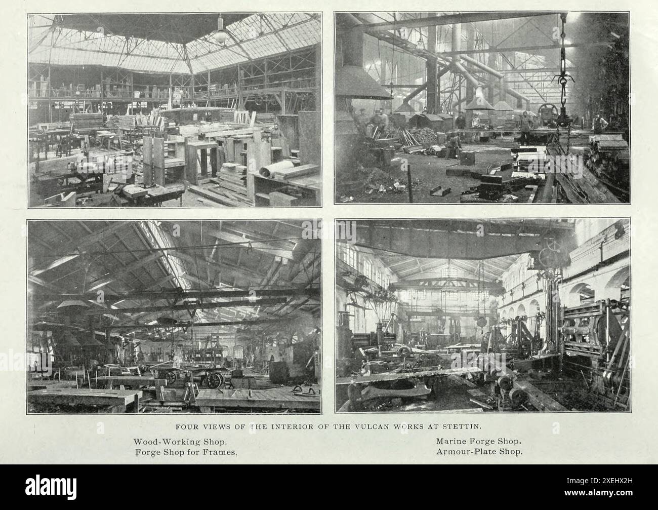 Interior of the Vulcan Works at Stettin from the Article THE ...