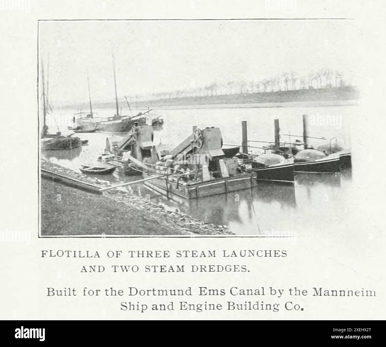 FLOTILLA OF THREE STEAM LAUNCHES AND TWO STEAM DREDGES. Built for the ...