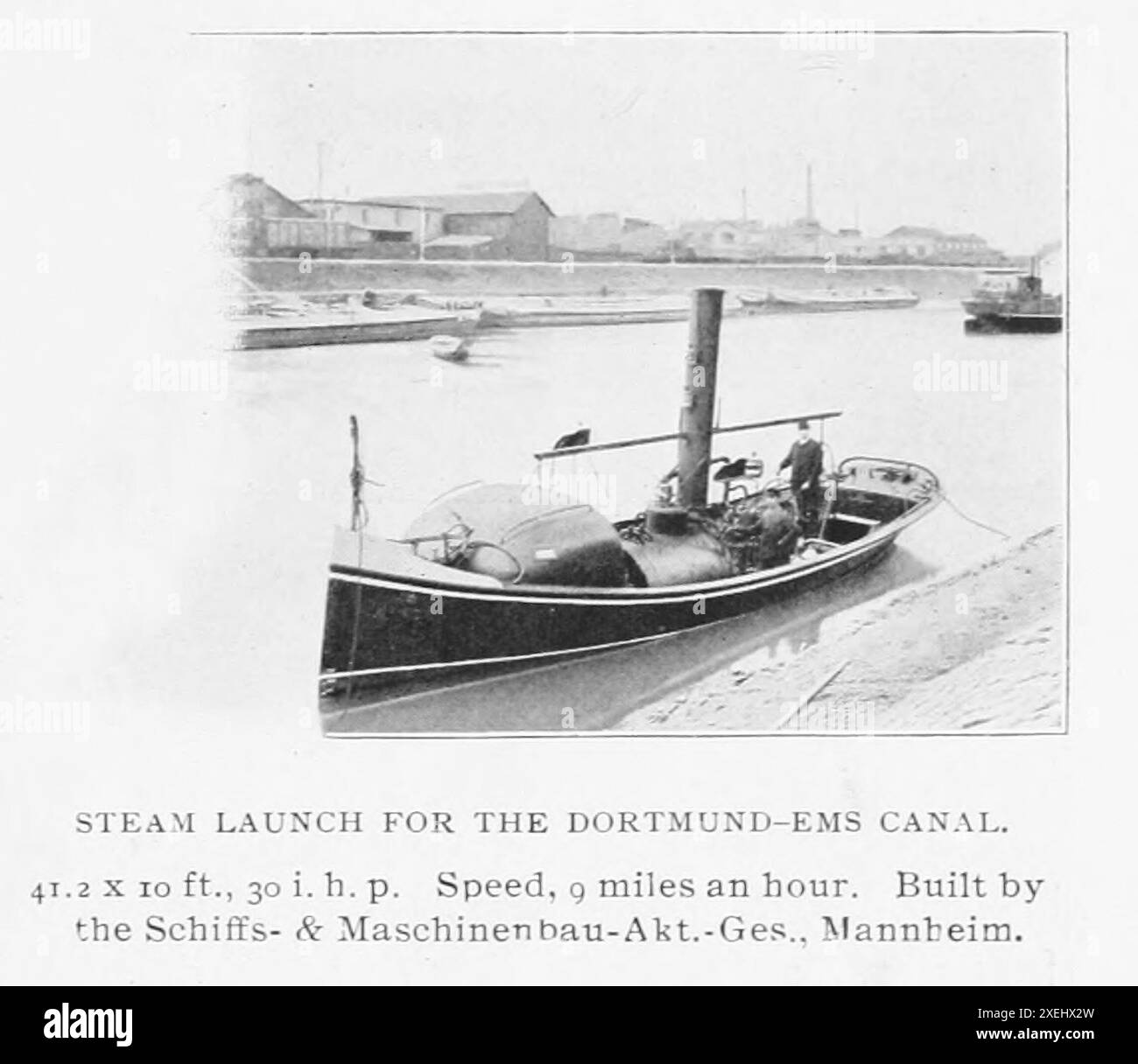 STEAM LAUNCHE for the Dortmund Ems Canal from the Article THE ...
