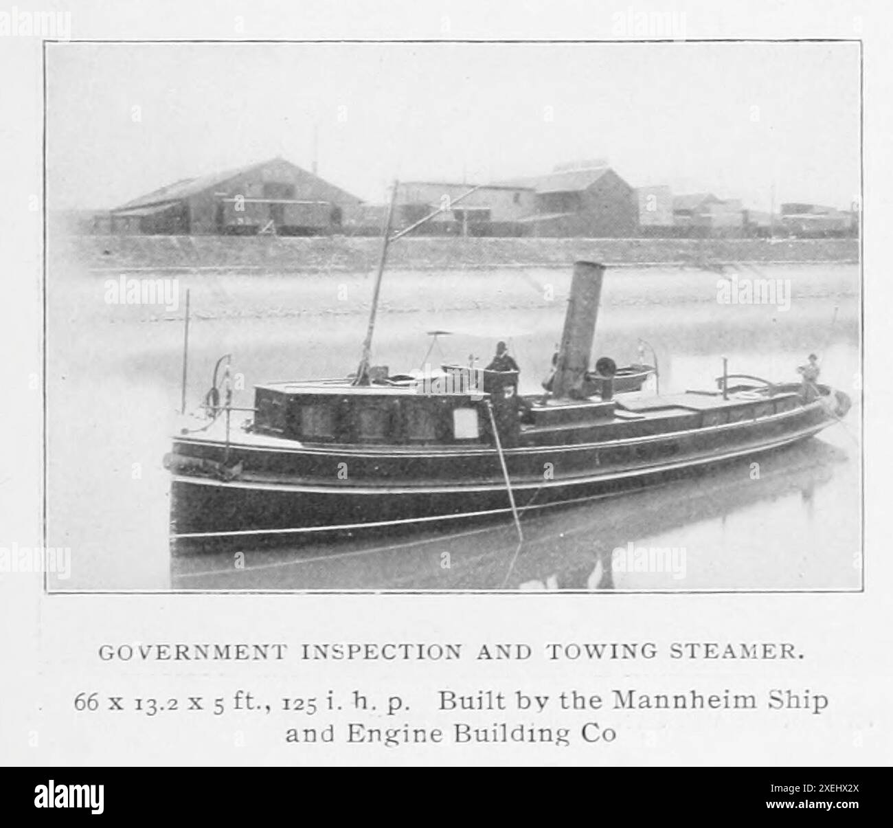 GOVERNMENT INSPECTION AND TOWING STEAMER. Built by the Mannheim Ship ...