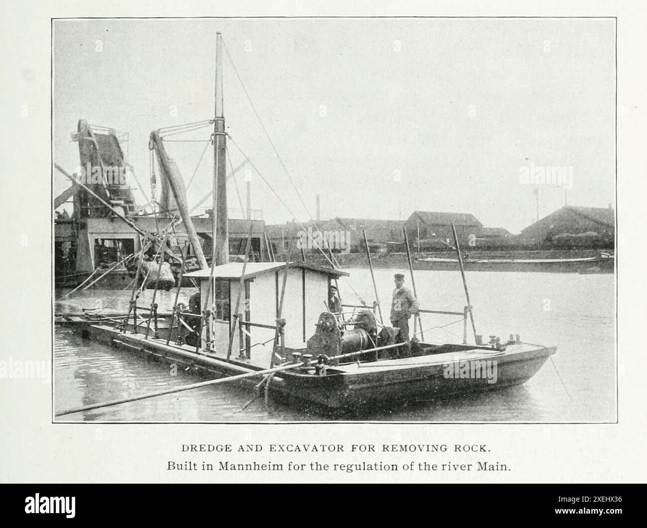 DREDGE AND EXCAVATOR FOR REMOVING ROCK. Built in Mannheim for the ...