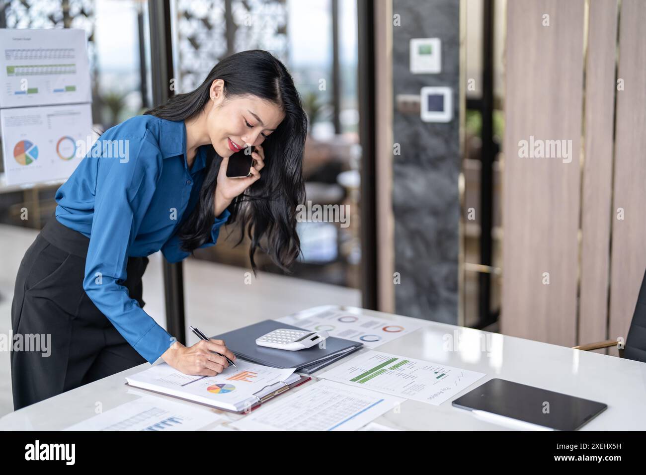 BeautifulÂ confident asian secretary woman clever smart professional ...