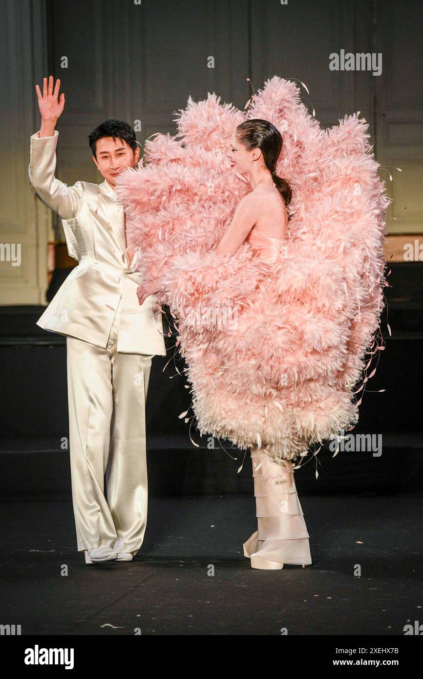 Paris, France. 27th June, 2024. Designer Cheney Chan and Coco Rocha ...