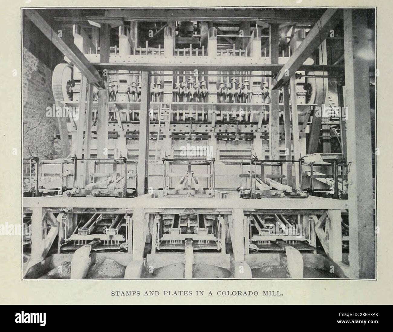STAMPS AND PLATES IN A COLORADO MILL. from the Article THE EVOLUTION OF ...