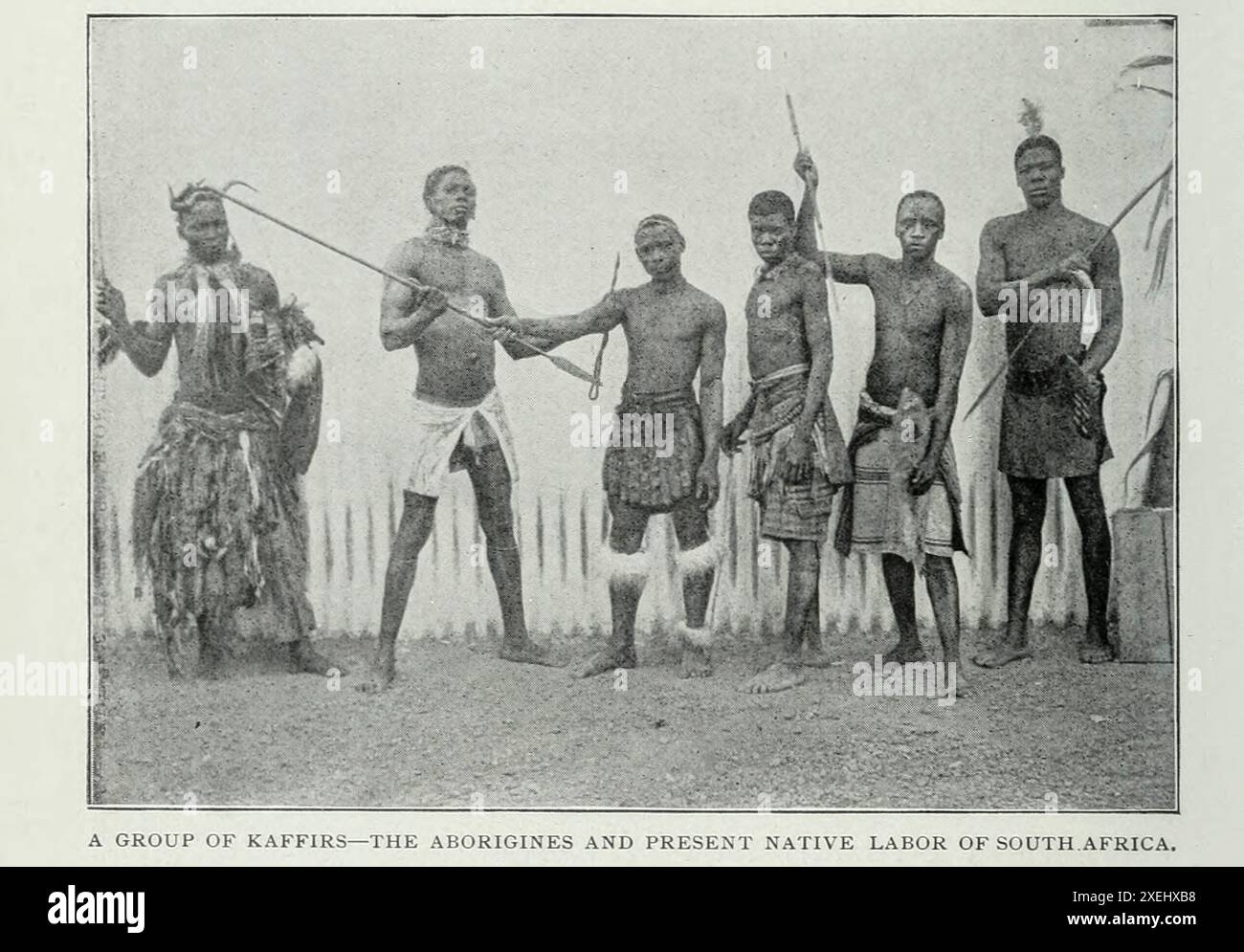 A GROUP OF KAFFIRS THE ABORIGINES AND PRESENT NATIVE LABOR OF SOUTH ...