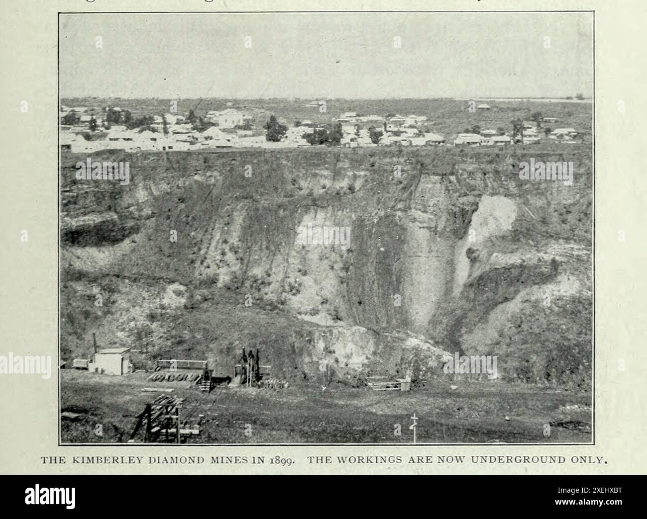 THE KIMBERLEY DIAMOND MINES in 1899 from the Article SOUTH AFRICAN ...