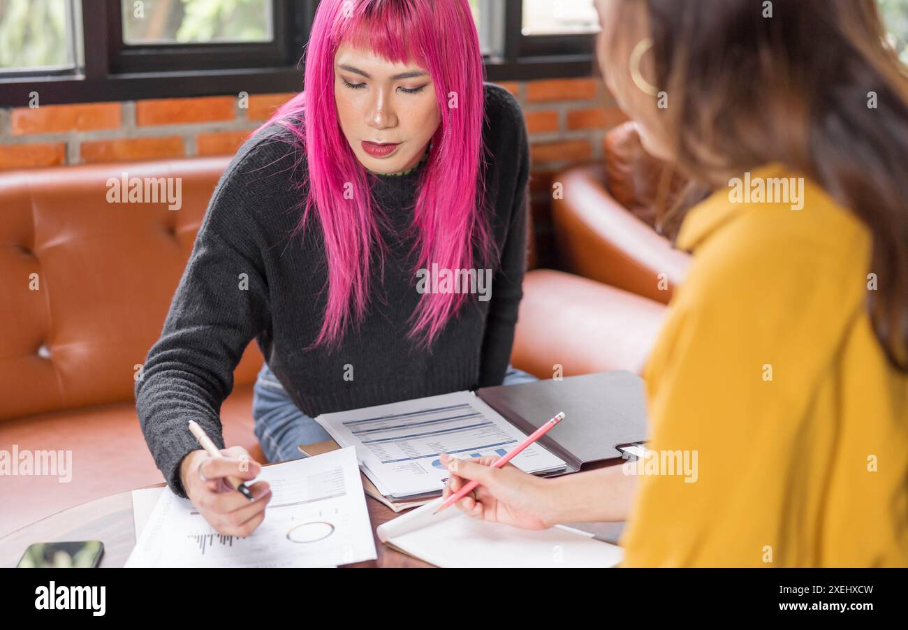 LGBTQ+ transgender man Beautiful Authentic SpecialistÂ with Pink Hair ...