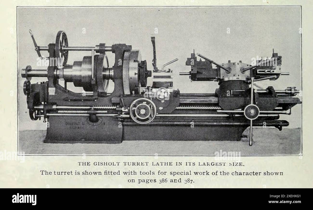 THE GISHOLT TURRET LATHE IN ITS LARGEST SIZE.from the Article THE ...