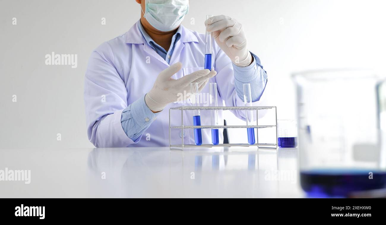 Science innovative Male medical or scientific laboratory researcher ...