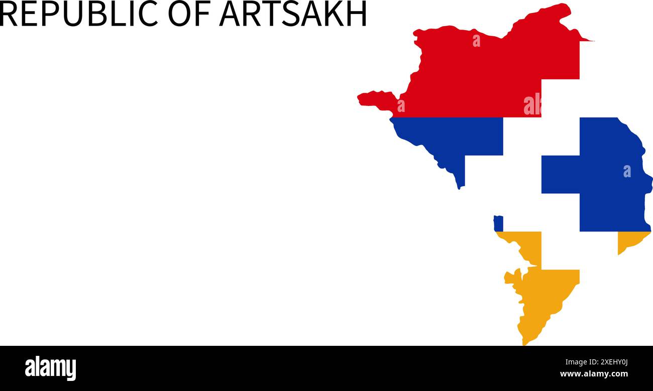 Republic of artsakh flag map Stock Vector Images - Alamy