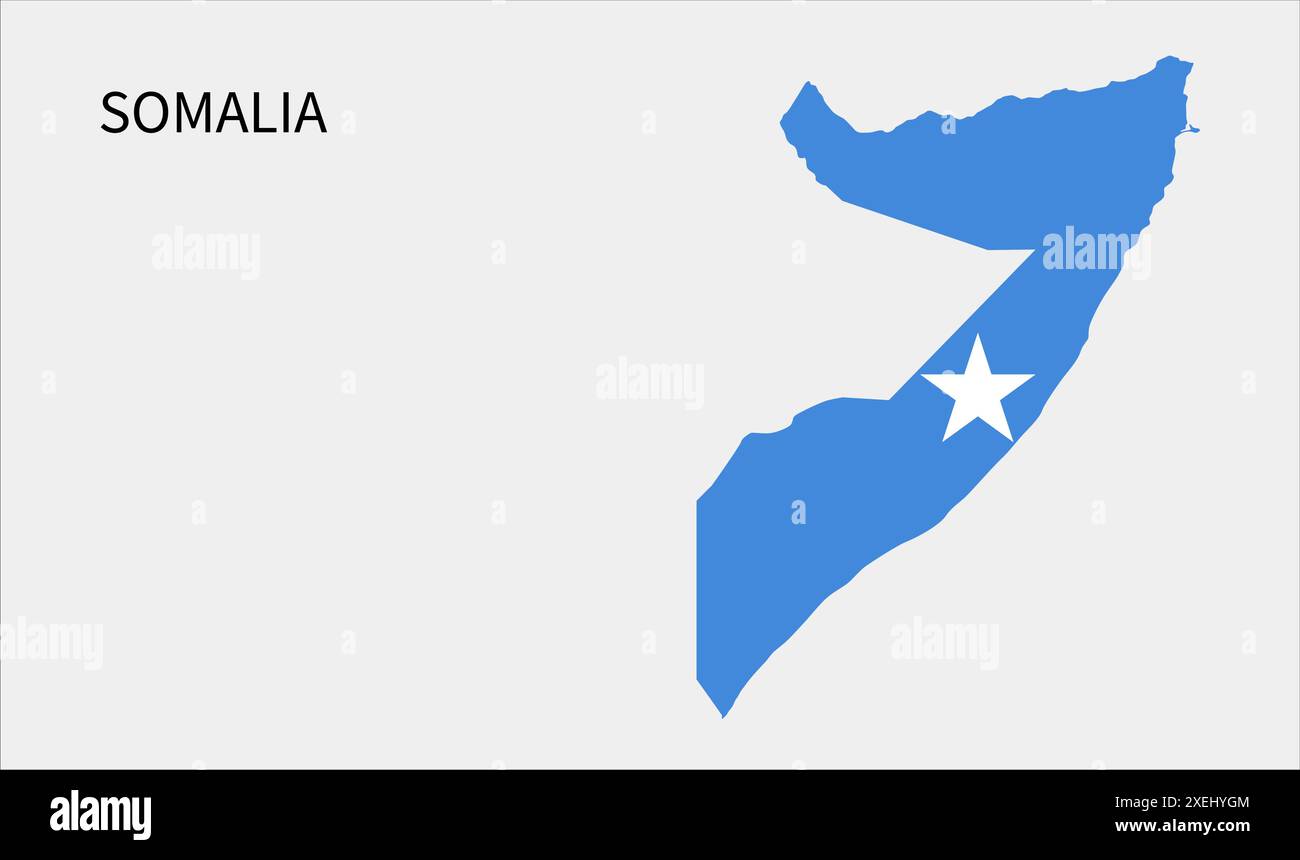 Somalia flag map, official color with proportion, fully Editable illustration, vector, flag ...