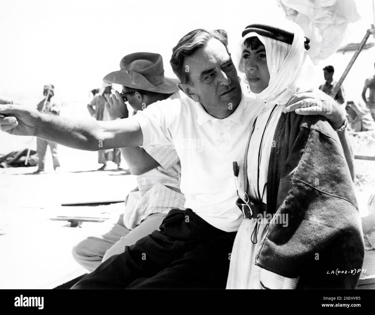 DAVID LEAN and Arab Boy on set location candid during filming of ...